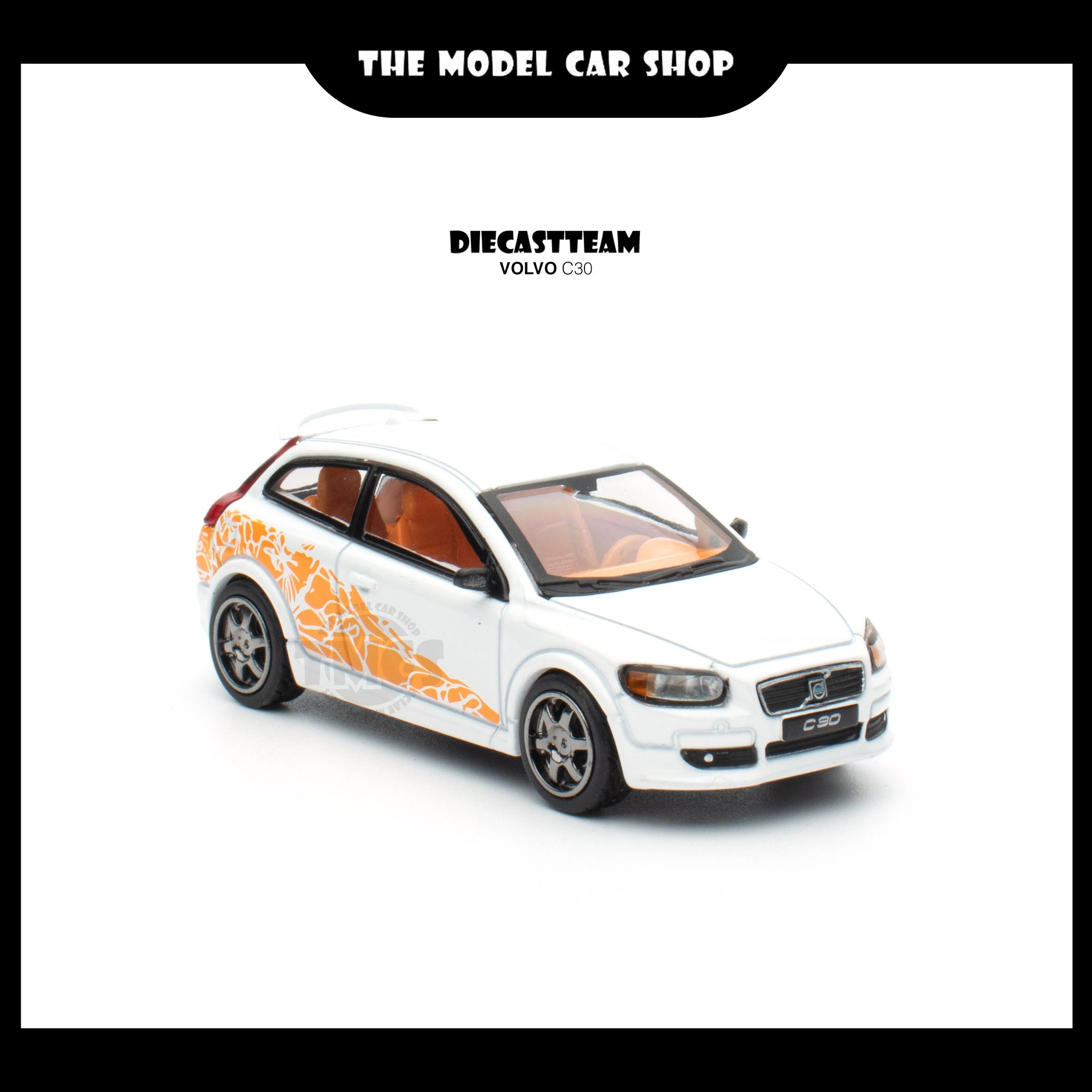 [DCT] Volvo C30 - White with Orange Decal | The Model Car Shop