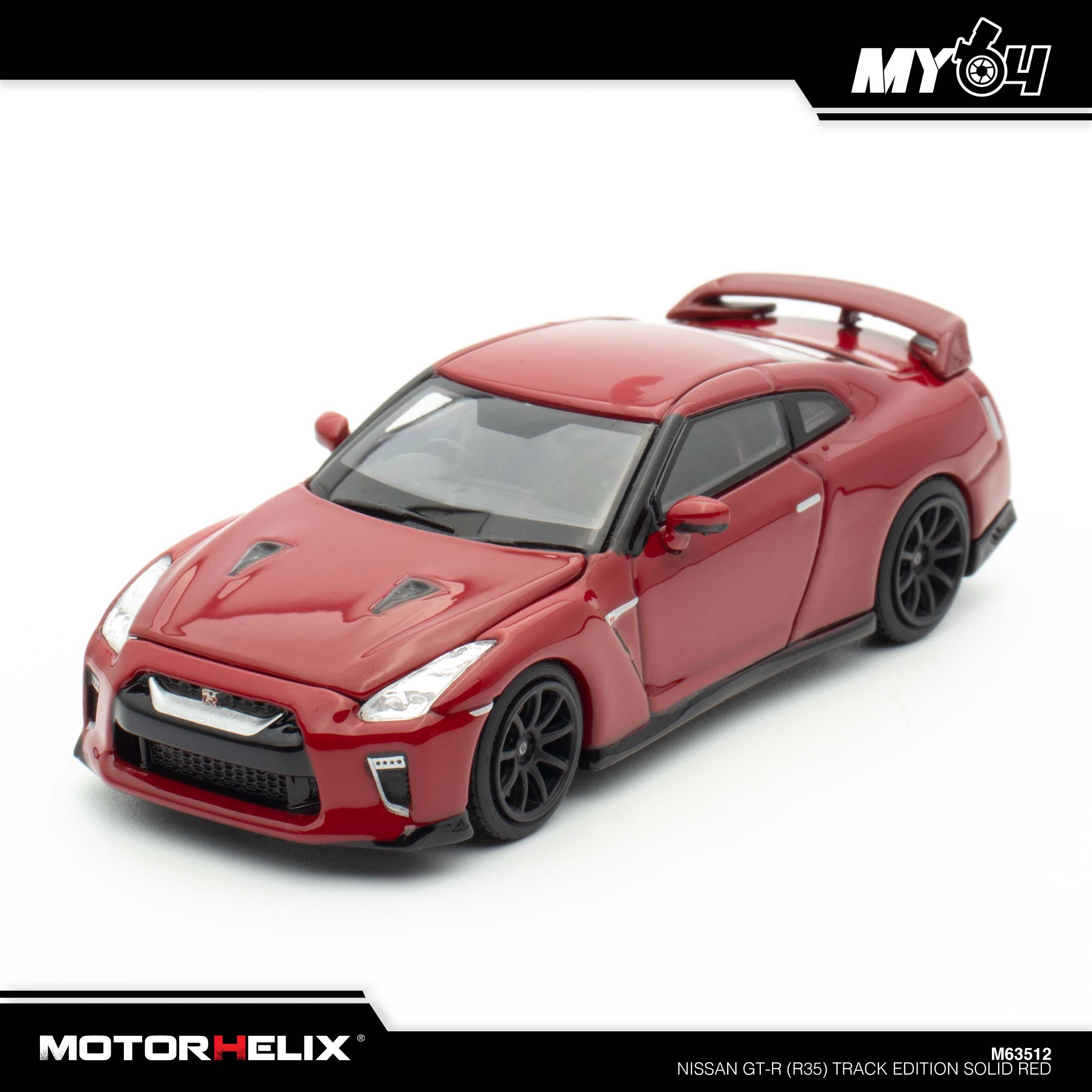 [Motorhelix] Nissan GT-R (R35) Track Edition - Solid Red | The Model ...