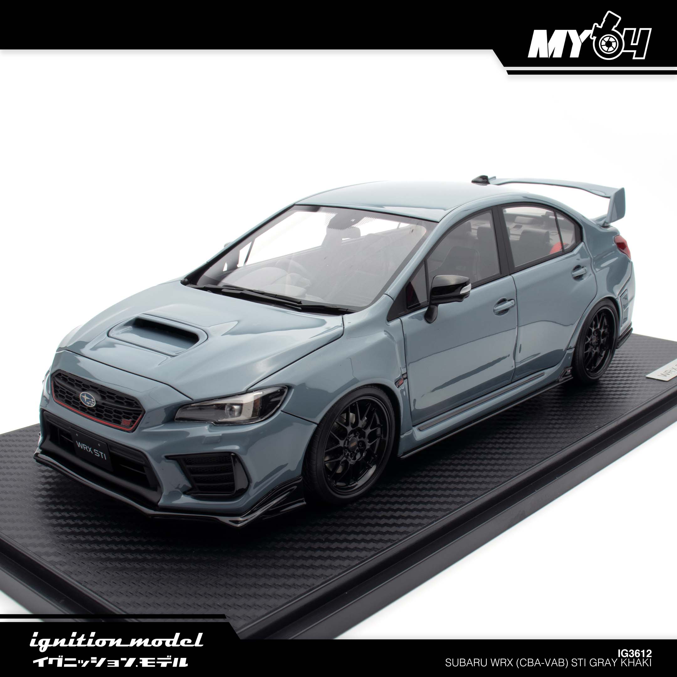 [Ignition Model] Subaru WRX (CBA-VAB) STI - Gray Khaki | The Model Car Shop